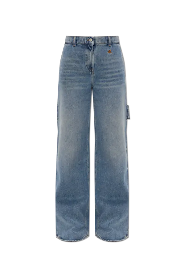 COURREGES Asymmetrical-leg Jeans - Blue