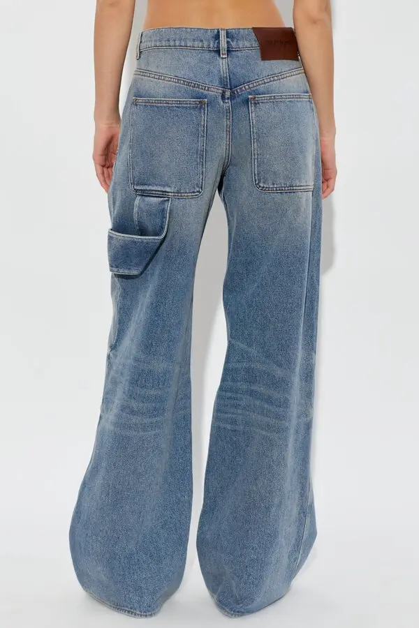 COURREGES Asymmetrical-leg Jeans - Blue