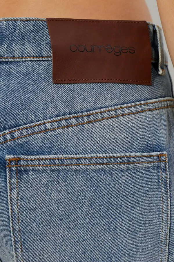 COURREGES Asymmetrical-leg Jeans - Blue