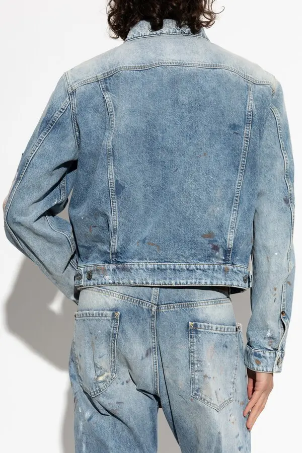 Dsquared2 Denim Jacket With Vintage Effect - Blue