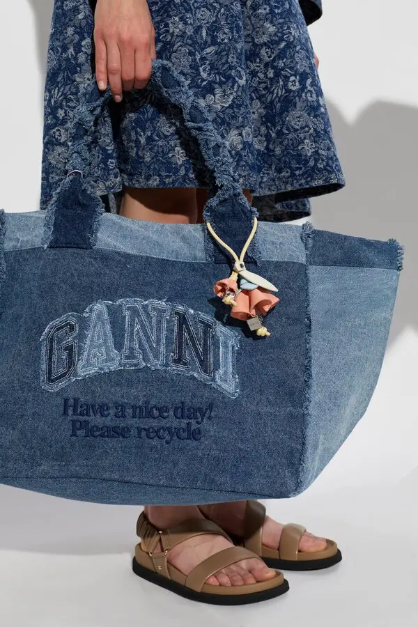 GANNI Floral Motif Bag Charm - Multicolour