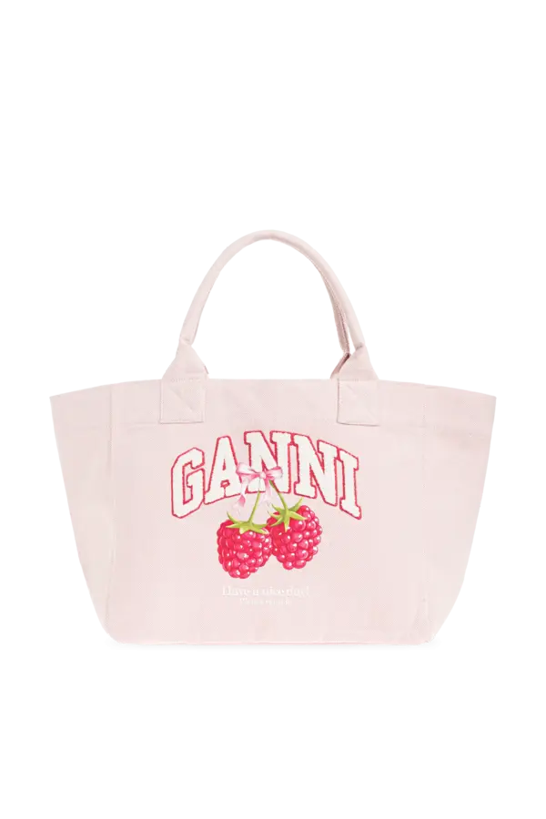 GANNI Logo Shopper Tote Bag