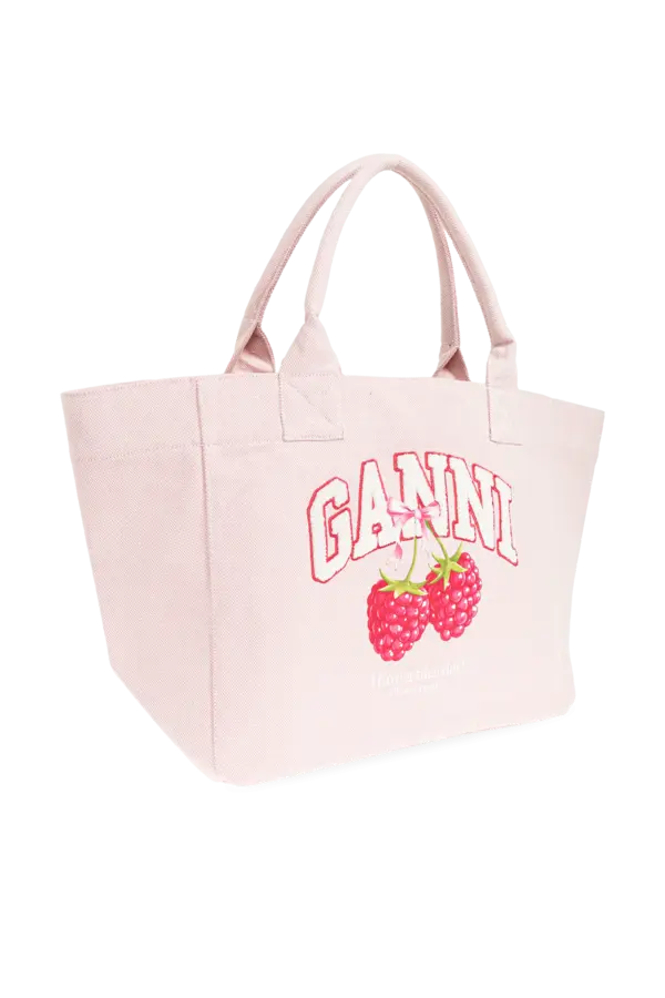 GANNI Logo Shopper Tote Bag
