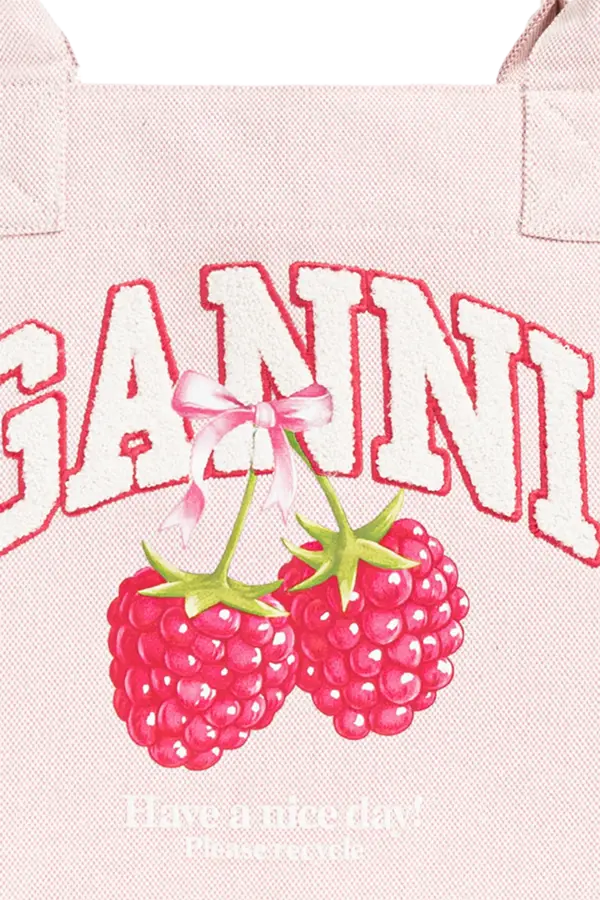 GANNI Logo Shopper Tote Bag
