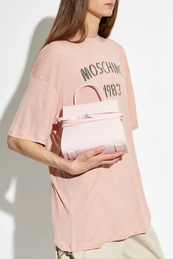 Moschino Handbag With Logo - Pink
