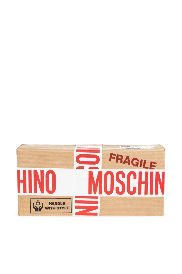 Moschino Handbag With Logo - Beige