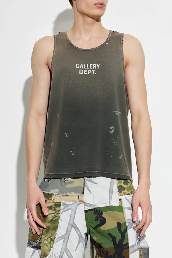 GALLERY DEPT. Sleeveless T-shirt With Logo - Grey