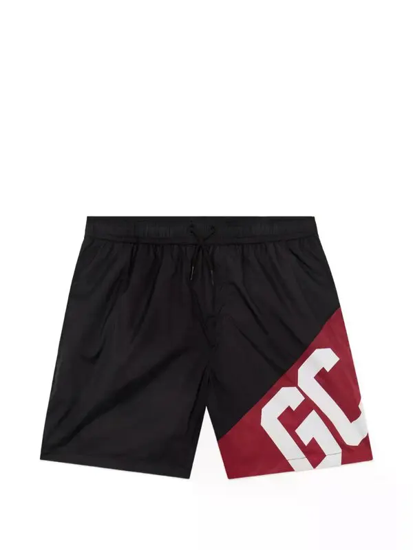 Gcds Logo-band Swim Shorts - Black