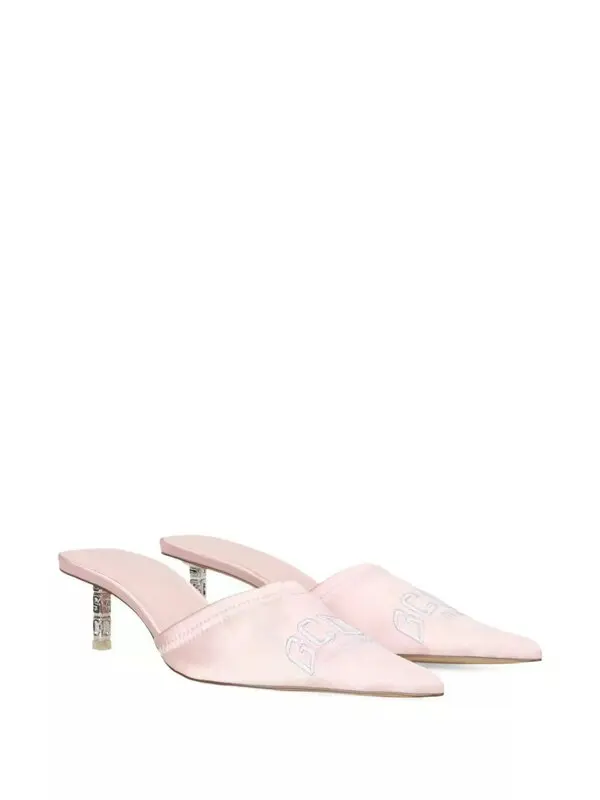 Gcds Logo-embroidered Pointed Toe Mules