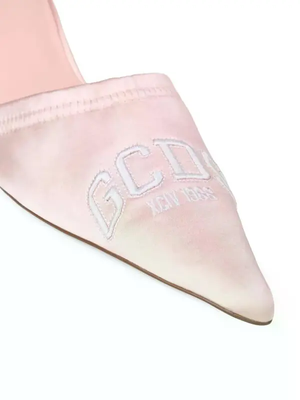 Gcds Logo-embroidered Pointed Toe Mules
