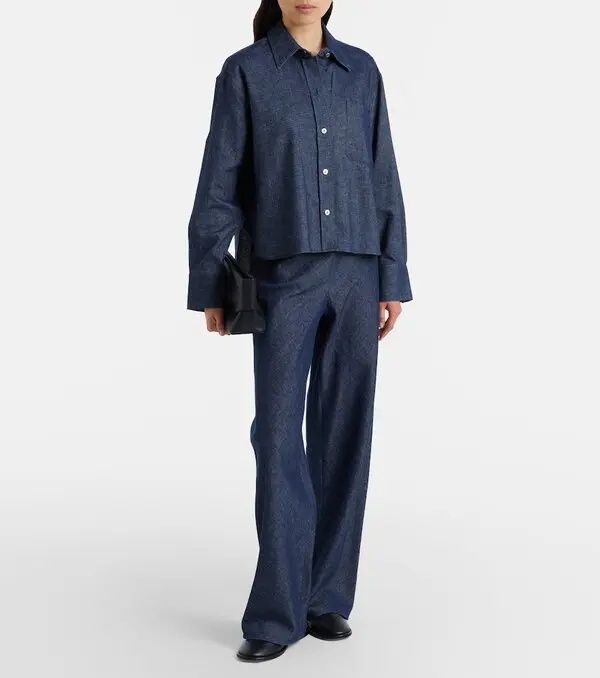 Vince Cotton And Linen Chambray Shirt