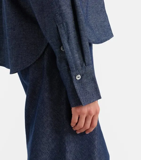 Vince Cotton And Linen Chambray Shirt