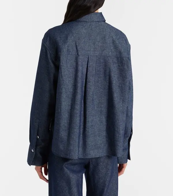 Vince Cotton And Linen Chambray Shirt