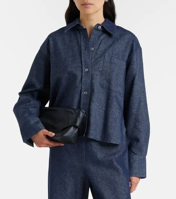 Vince Cotton And Linen Chambray Shirt