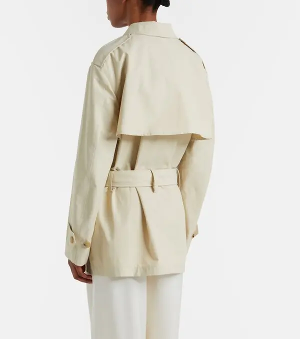 Vince Cotton-blend Cropped Trench Coat