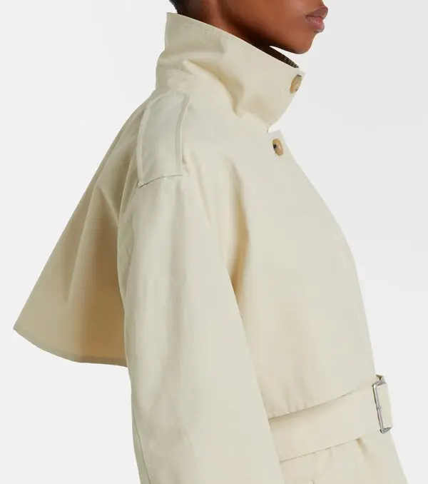Vince Cotton-blend Cropped Trench Coat