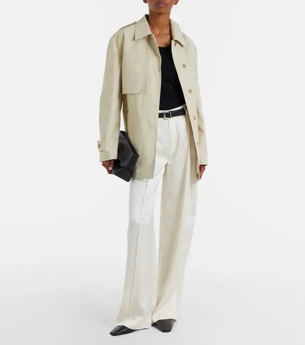Vince Cotton-blend Cropped Trench Coat
