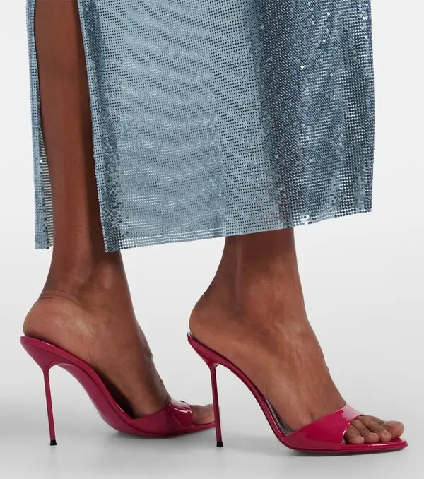 Paris Texas Lidia Patent Leather Mules - Pink