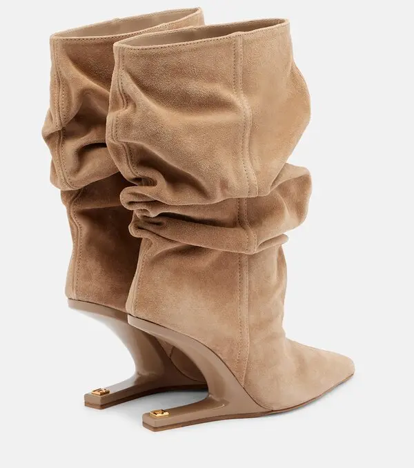 Balmain Suede Ankle Boots