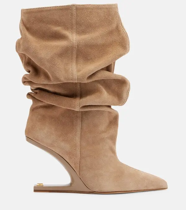 Balmain Suede Ankle Boots