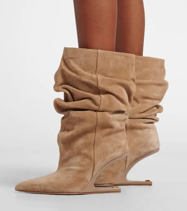 Balmain Suede Ankle Boots