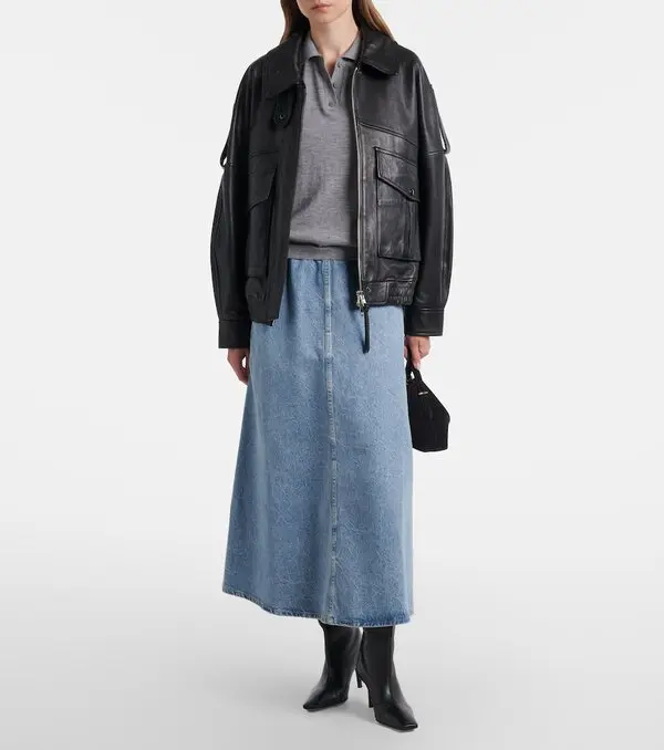 AGOLDE X Maria Mcmanus Denim Midi Skirt