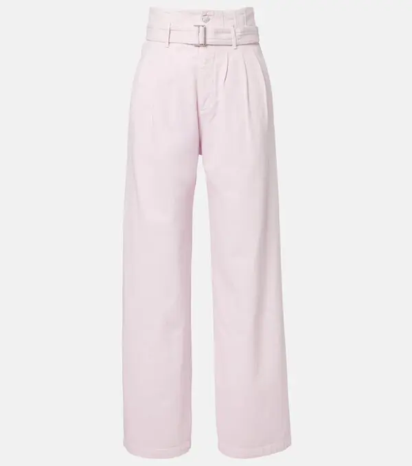 AGOLDE X Maria Mcmanus Belted Wide-leg Jeans - Pink