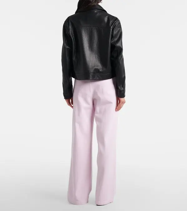 AGOLDE X Maria Mcmanus Belted Wide-leg Jeans - Pink