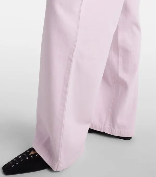 AGOLDE X Maria Mcmanus Belted Wide-leg Jeans - Pink