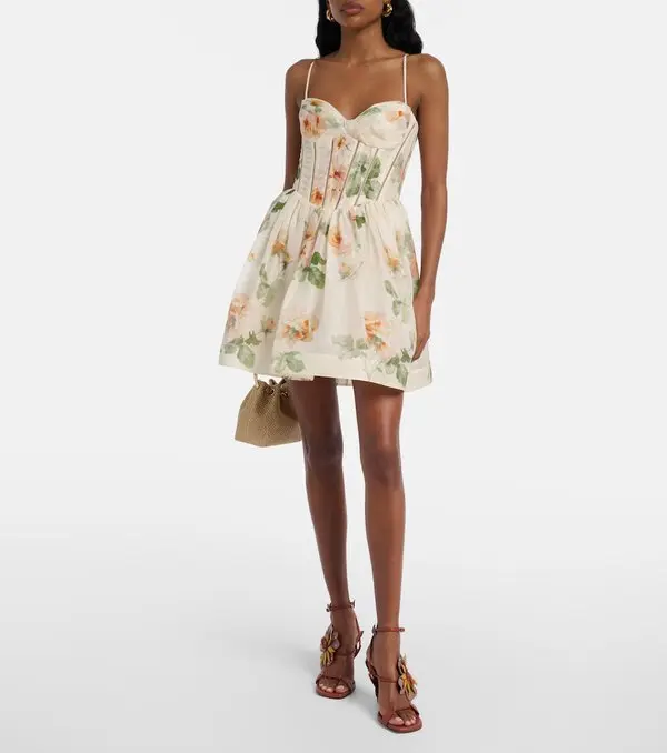 Zimmermann Brightside Floral-appliqué Leather Sandals
