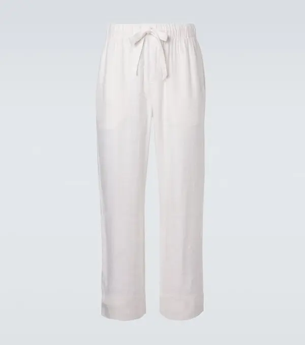 Frescobol Carioca Luan Linen-blend Straight Pants - White