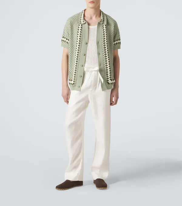 Frescobol Carioca Luan Linen-blend Straight Pants - White