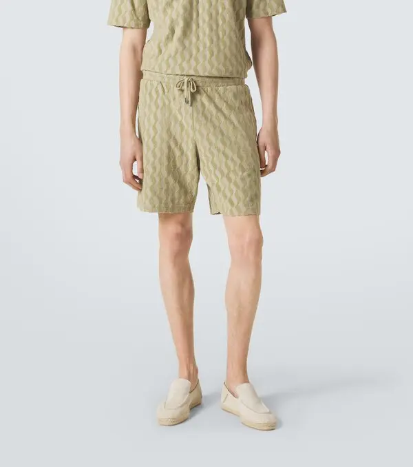 Frescobol Carioca Augusto Jacquard Terry Bermuda Shorts
