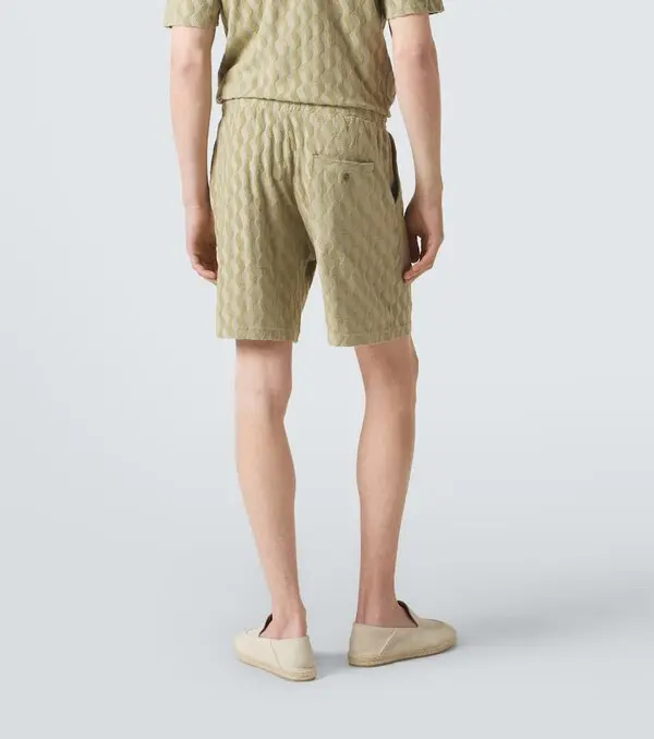 Frescobol Carioca Augusto Jacquard Terry Bermuda Shorts