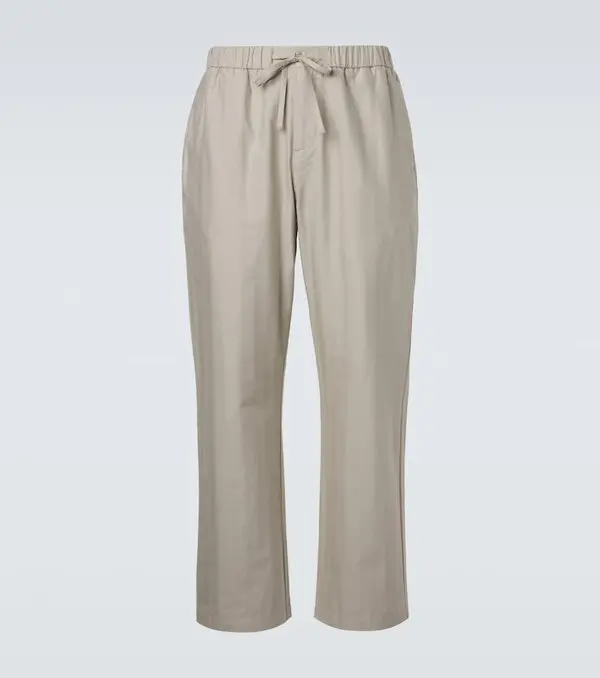 Frescobol Carioca Rocha Cotton Twill Wide-leg Pants - Green