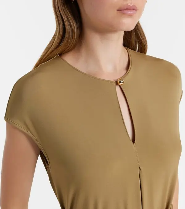 Max Mara Feluca Belted Maxi Dress - Beige