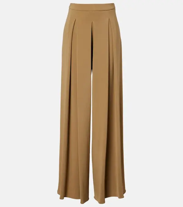 Max Mara Pleated Wide-leg Trousers - Beige