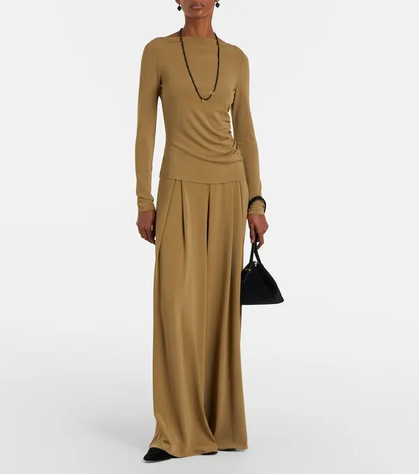 Max Mara Pleated Wide-leg Trousers - Beige