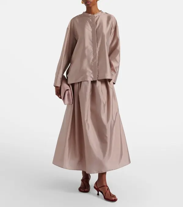 Max Mara Racconto Satin Shirt - Pink