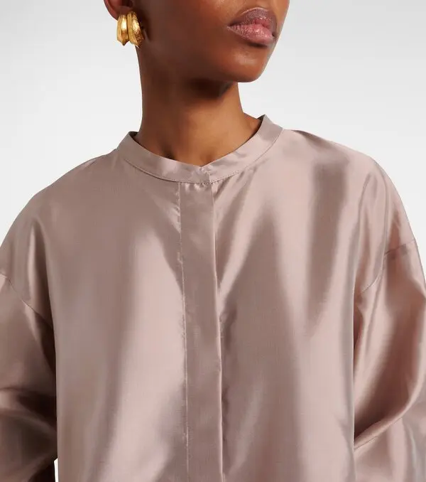 Max Mara Racconto Satin Shirt - Pink