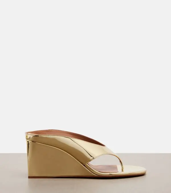 Alaïa Cube Wedge Thong Sandals