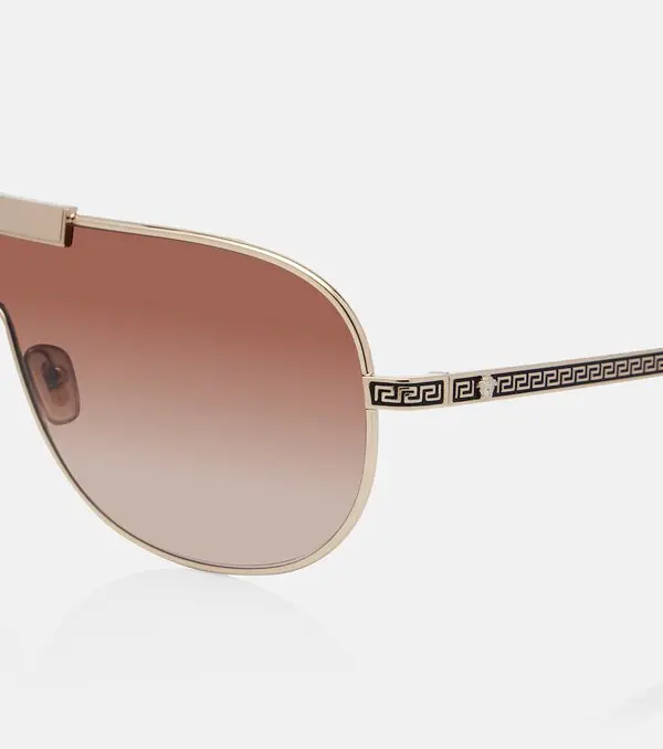 Versace Greca Flow Shield Sunglasses