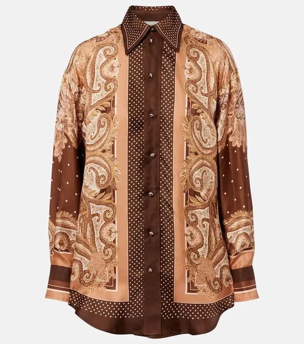Zimmermann Luna Paisley Silk Shirt