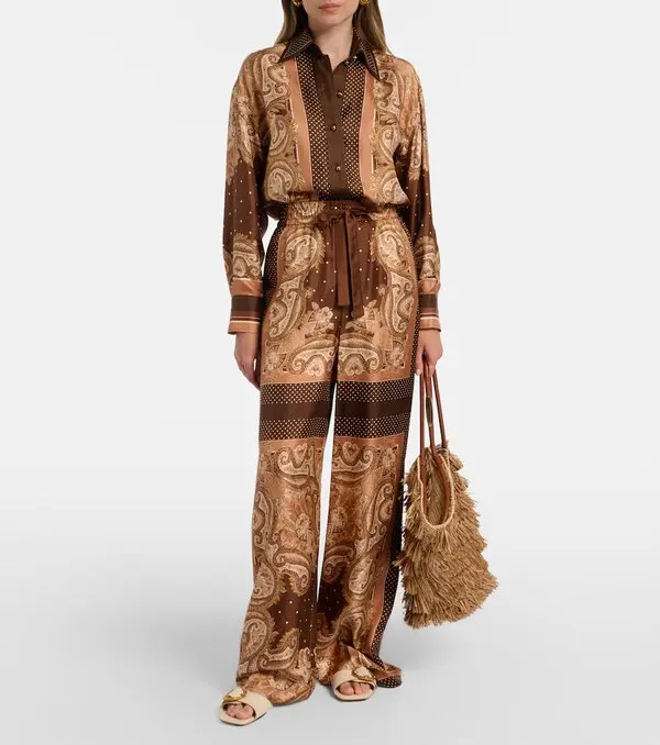 Zimmermann Luna Paisley Silk Shirt