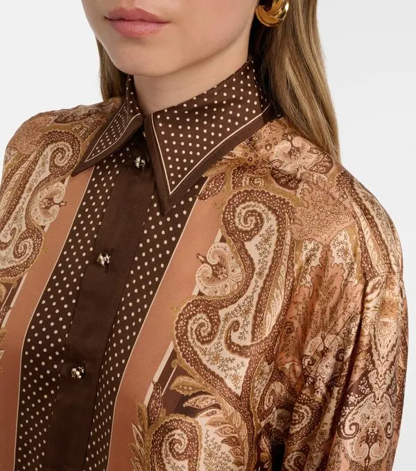 Zimmermann Luna Paisley Silk Shirt