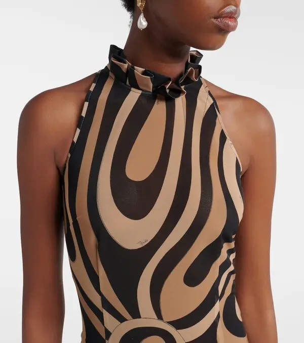 Emilio Pucci Marmo Ruffled Minidress
