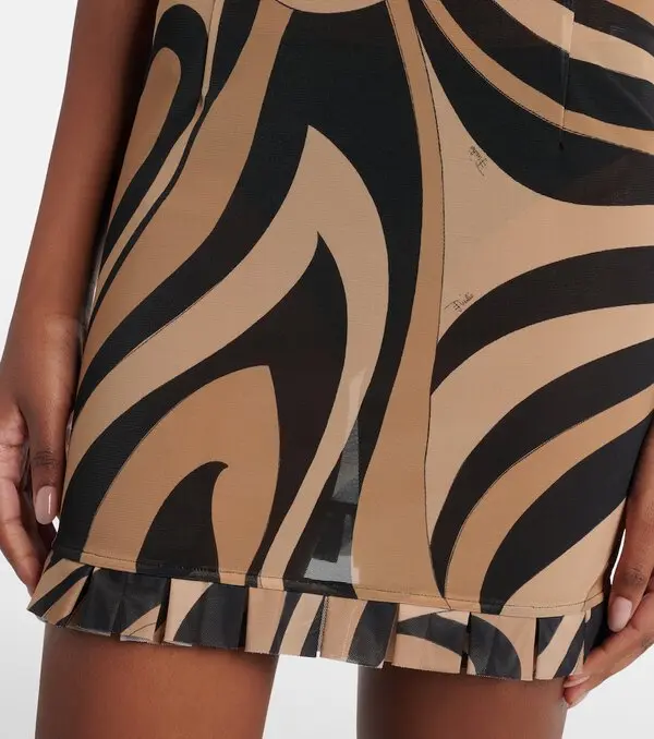 Emilio Pucci Marmo Ruffled Minidress