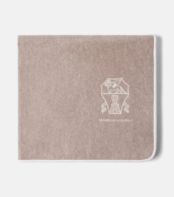 Brunello Cucinelli Logo Cotton Terry Towel - Beige