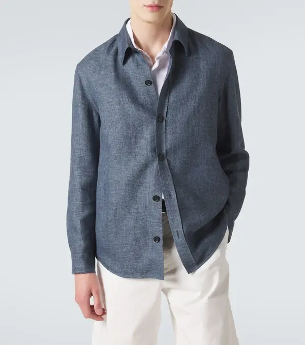 Zegna Cashmere, Linen And Silk Overshirt