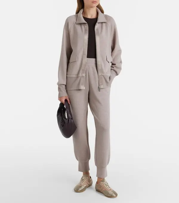 Varley Roxbury Zip-up Sweatshirt - Beige